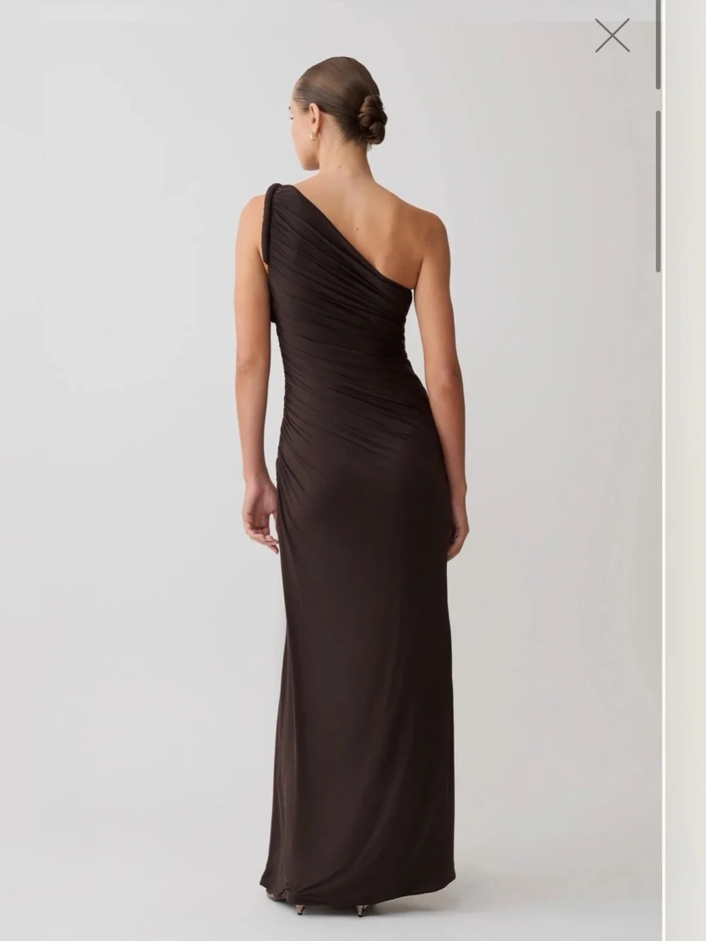 Meshki | Dresses | Meshki Ryn Twisted Oneshoulder Maxi Dress Dark ...